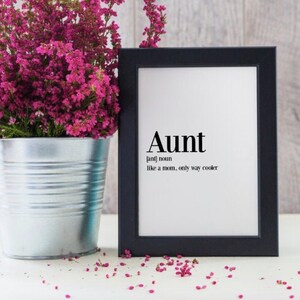 Aunt Definition Print, Gift for Aunt, Dictionary Print Home Decor - Etsy UK