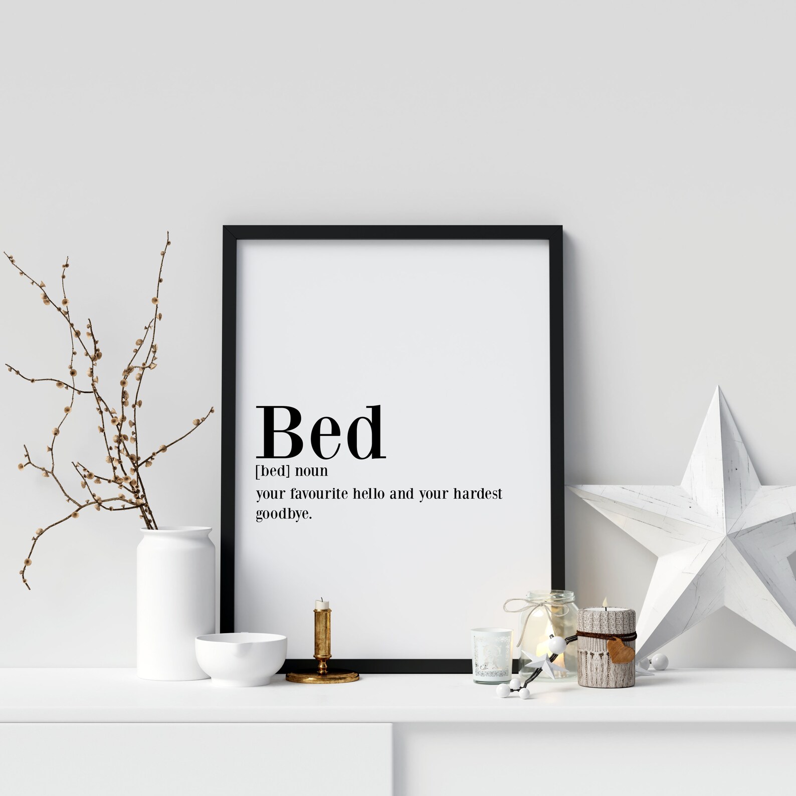 Bed Definition Print Bedroom Print Over the Bed Sign - Etsy UK