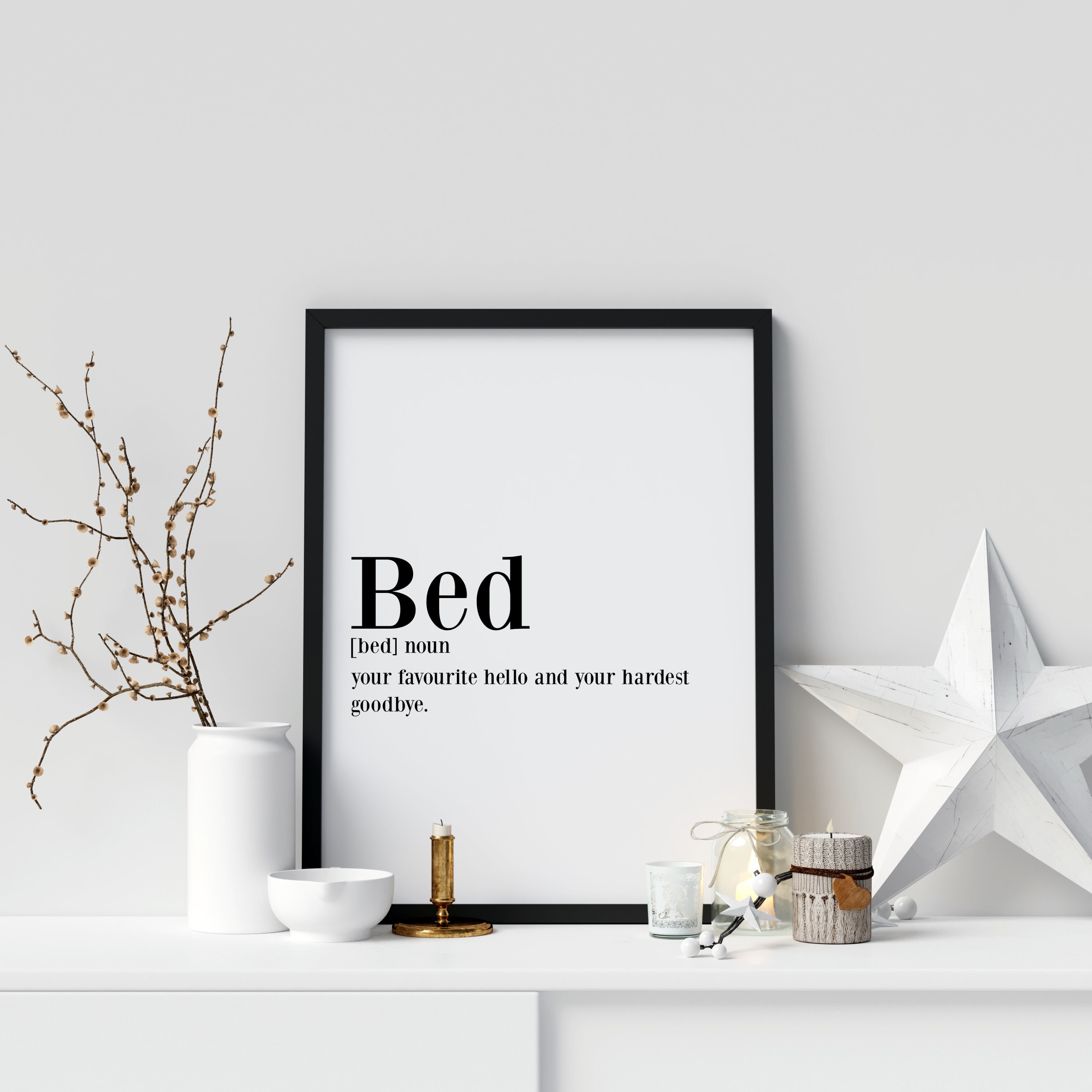 Bed Definition Print Bedroom Print Over the Bed Sign - Etsy UK