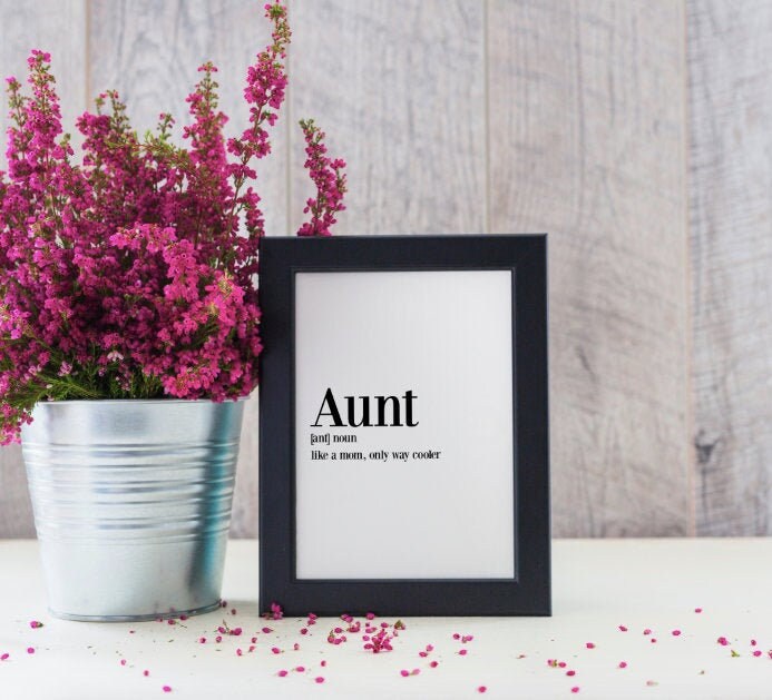 Aunt Definition Print, Gift for Aunt, Dictionary Print Home Decor - Etsy