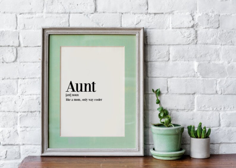 Aunt Definition Print, Gift for Aunt, Dictionary Print Home Decor - Etsy