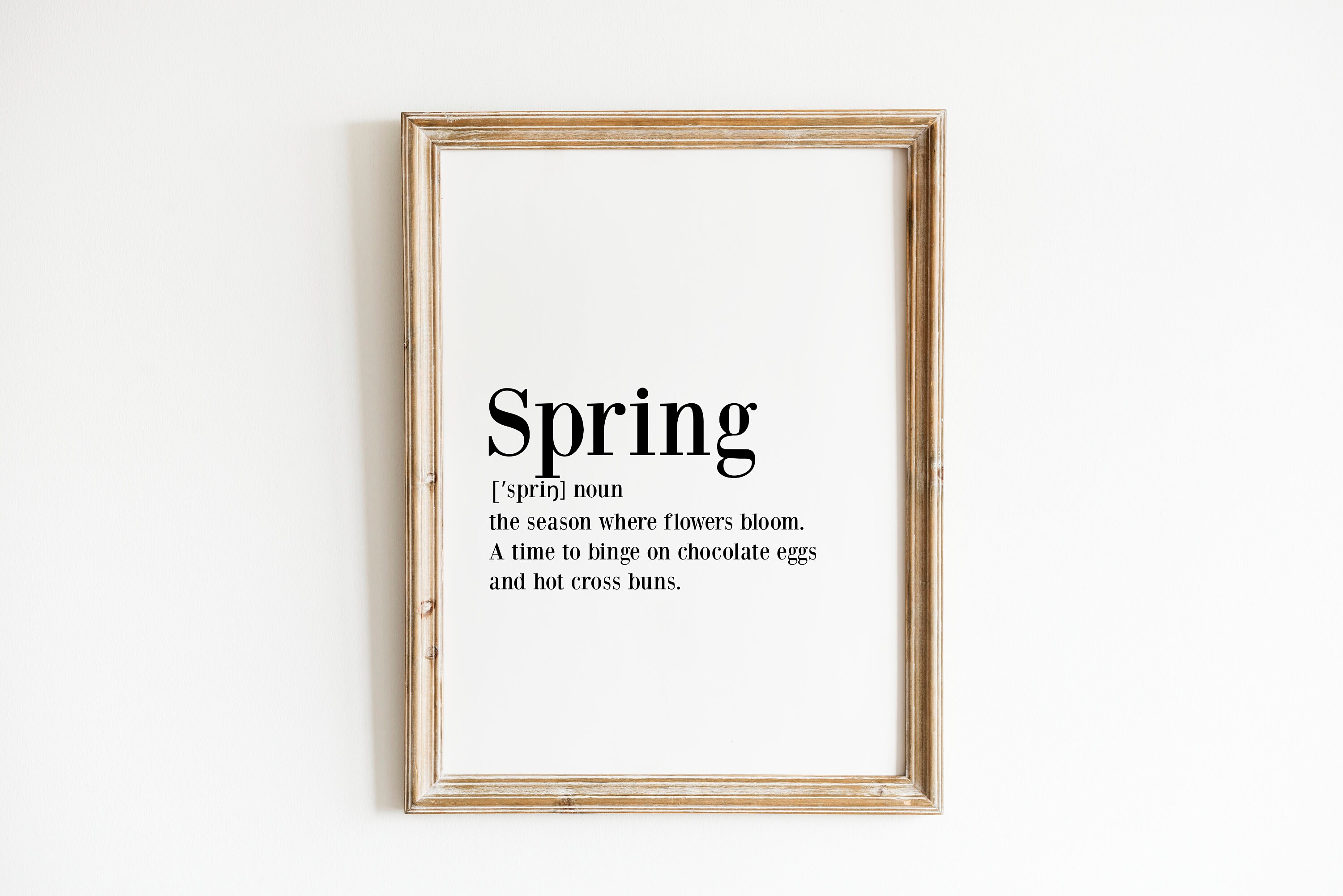 Spring Definition Printable Print, Spring Decor Wall Art, Digital ...
