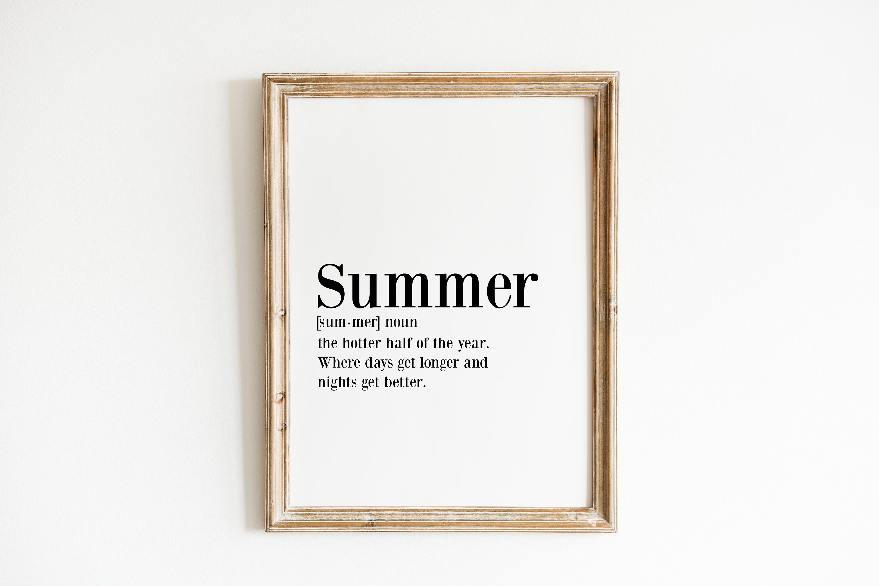 Summer Definition Print Summer Decor Poster - Etsy