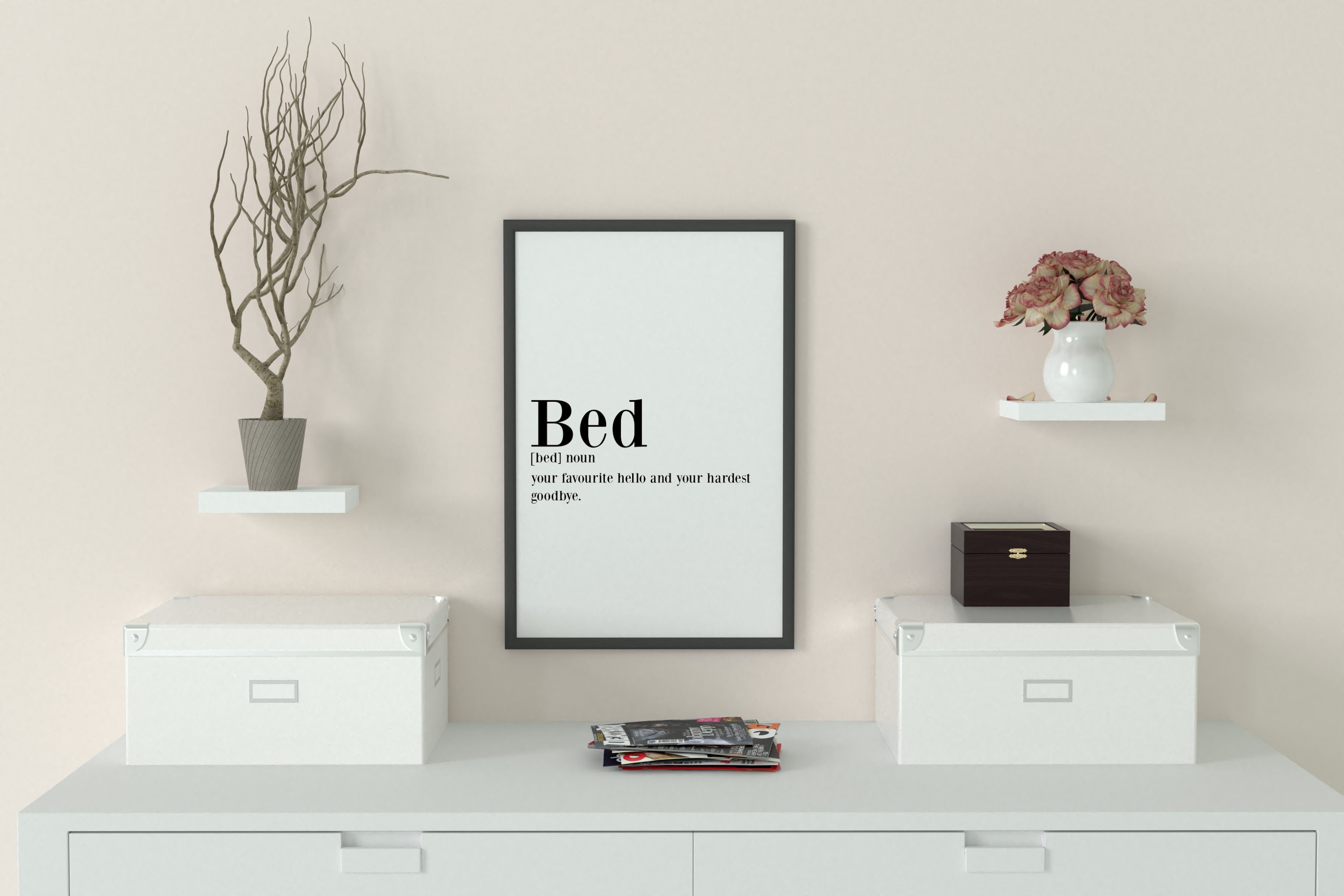 Bed Definition Print Bedroom Print Over the Bed Sign - Etsy UK