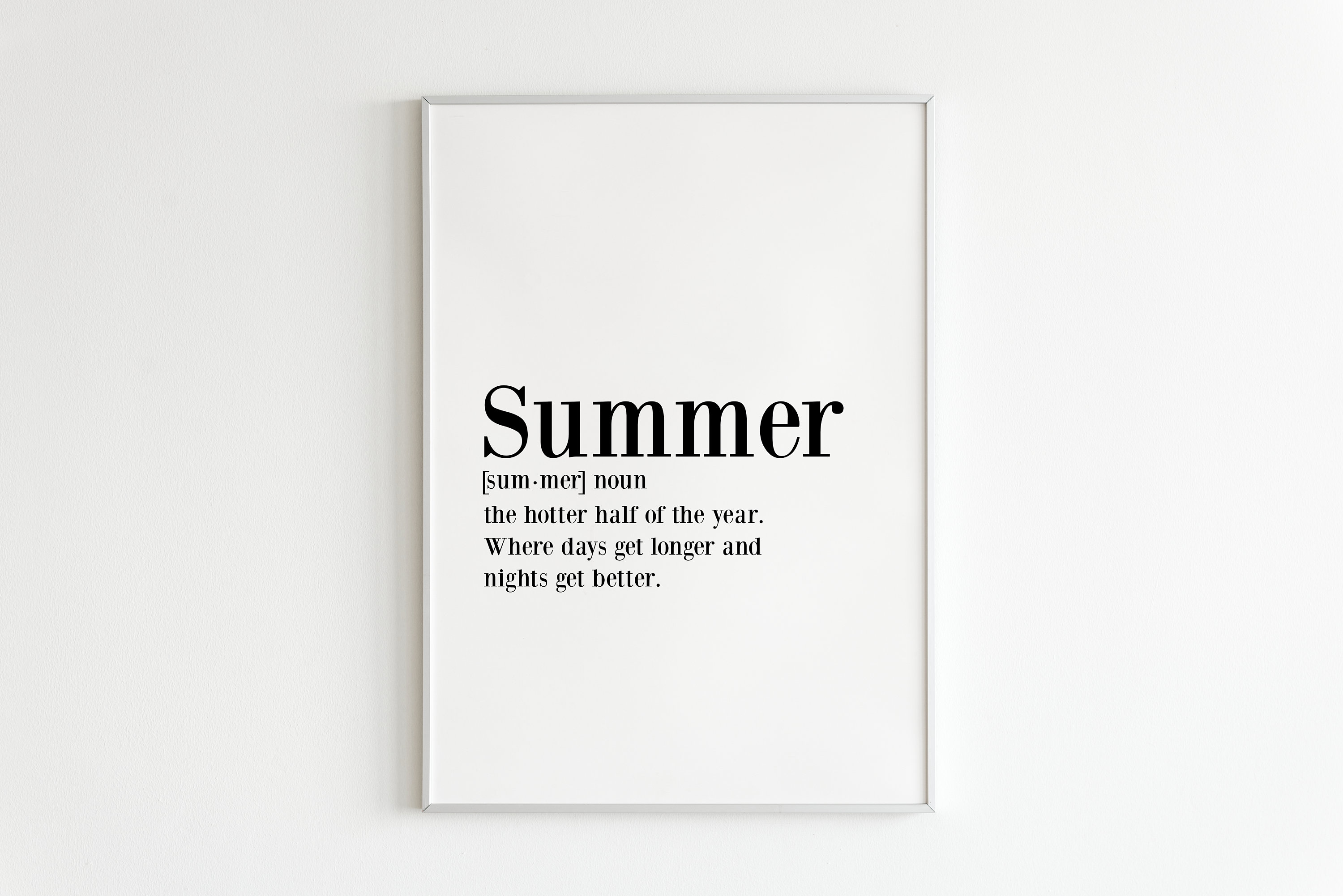 Summer Definition Print Summer Decor Poster - Etsy