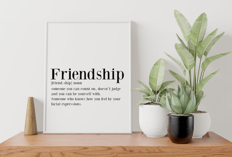 Friendship Definition Printable Print, Bestie Best Friend Gift ...