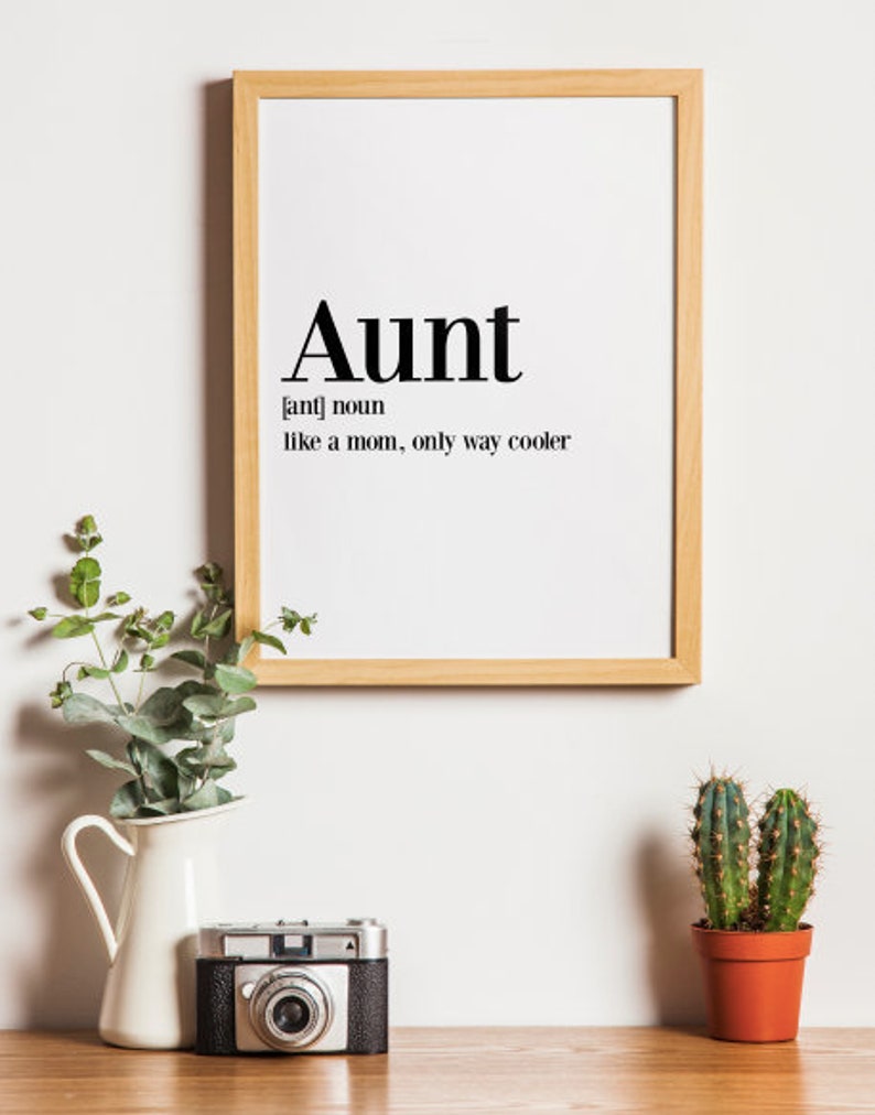 Aunt Definition Print, Gift for Aunt, Dictionary Print Home Decor - Etsy