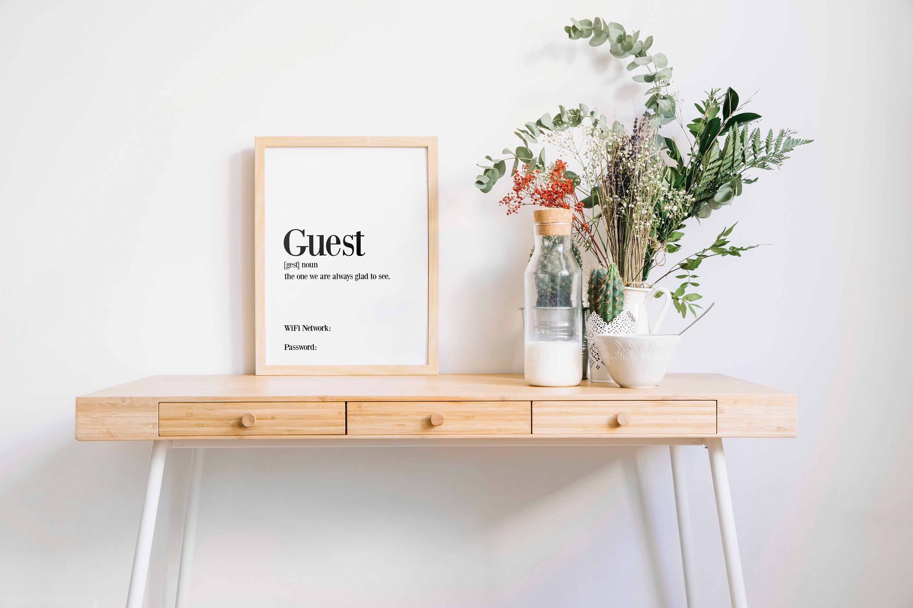 Guest Definition Wifi Password Sign, Internet Sign, Personalised Sign ...