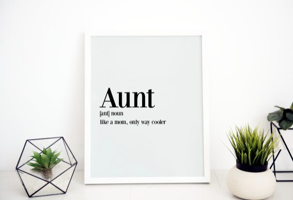 Aunt Definition Print, Gift for Aunt, Dictionary Print Home Decor - Etsy