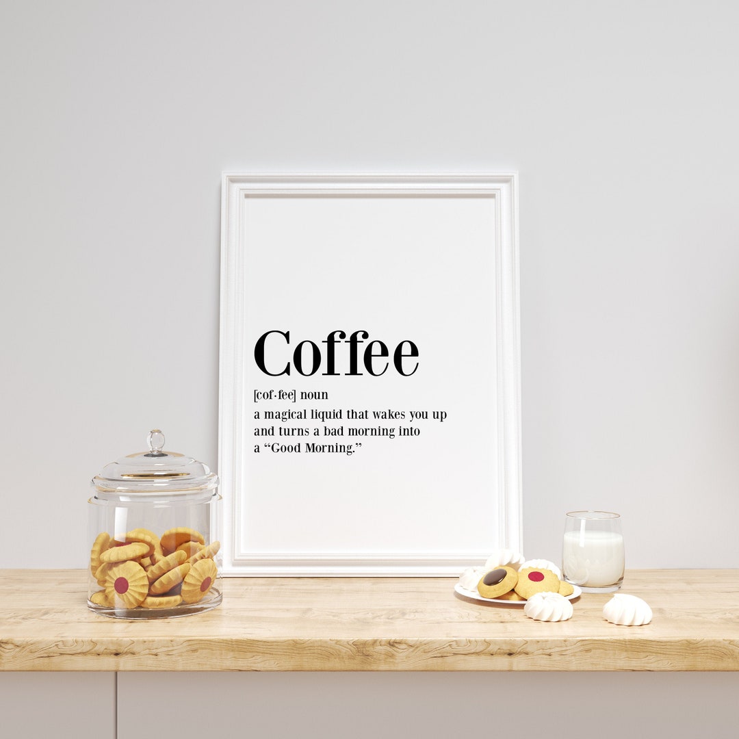 Kaffee Definition Print Kaffee Wandkunst KaffeeLiebhaber - Etsy.de