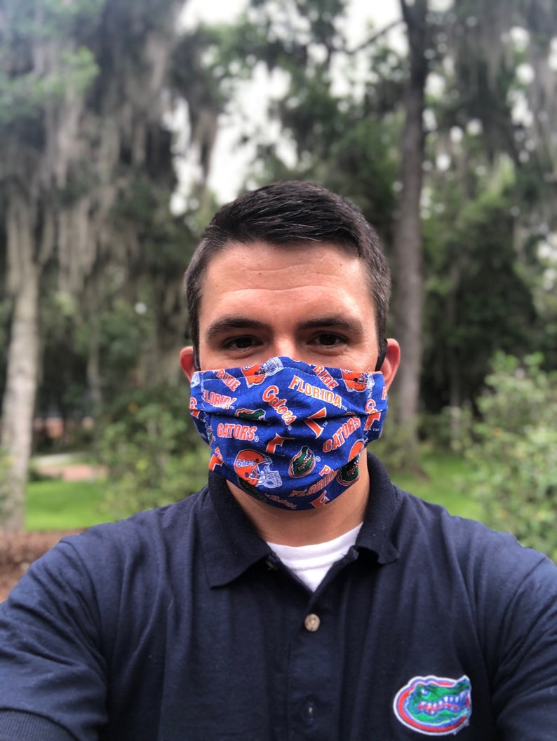 Florida Gator Face Mask With Moldable Nose Piece - Etsy