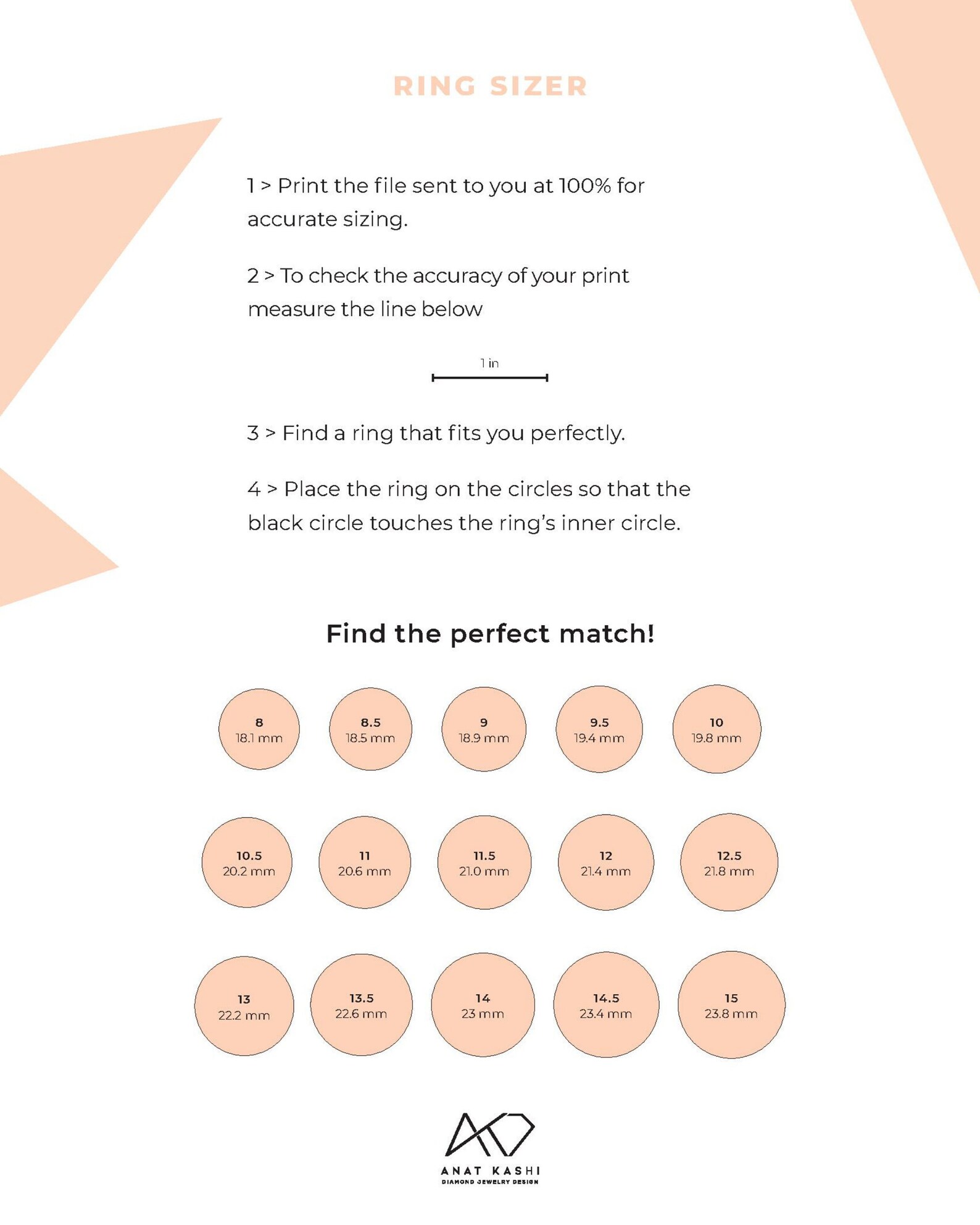 Printable Big Sizes Ring Sizer Digital Download PDF - Etsy