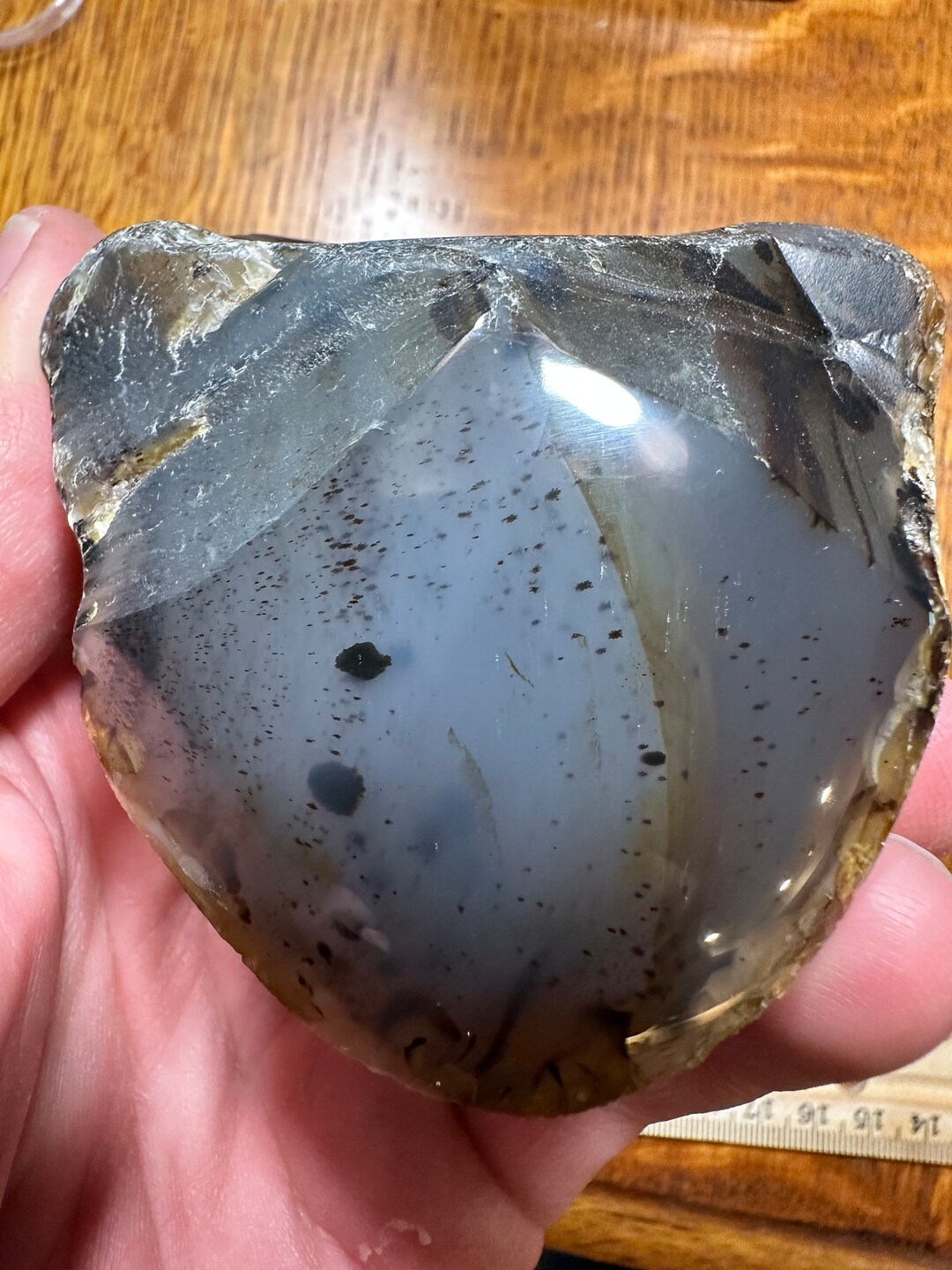 Montana Moss Agate Face Polished - Etsy