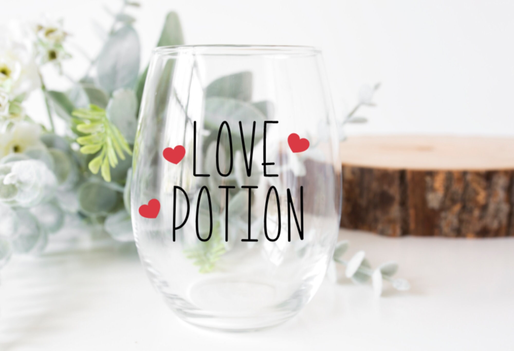 Love Potion Wine Glass Valentines Day Wine Glass Large Etsy