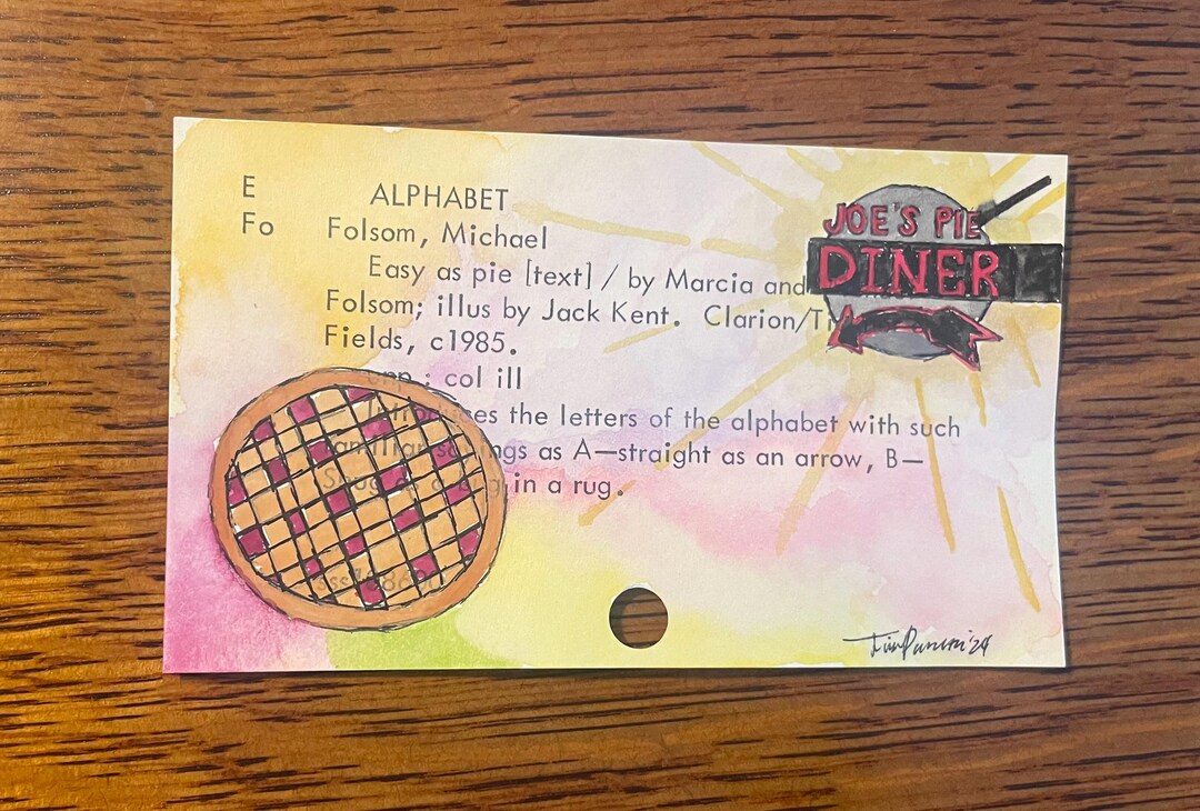 Waitress Pie Watercolor Illustration Card Catalog Art - Etsy