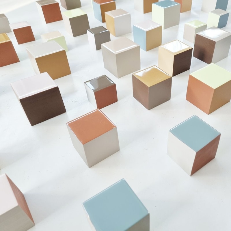 Contemporary Wood Block Art - Etsy