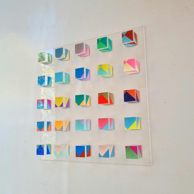 Painted Glass Blocks - Etsy