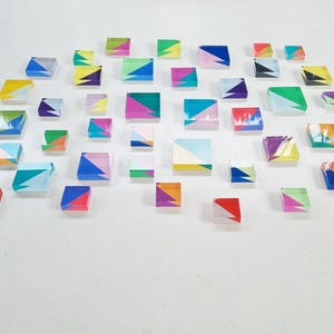 Hand-painted Acrylic Block Wall Art: Modern 3D Sculpture - Etsy