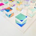 Hand Painted Clear Cubes. Wall Decor Transparent Blocks, 3d Translucid ...