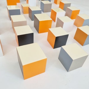 Set of Cubes, Hand Painted With High Quality,shiny Epoxy Resin Front ...
