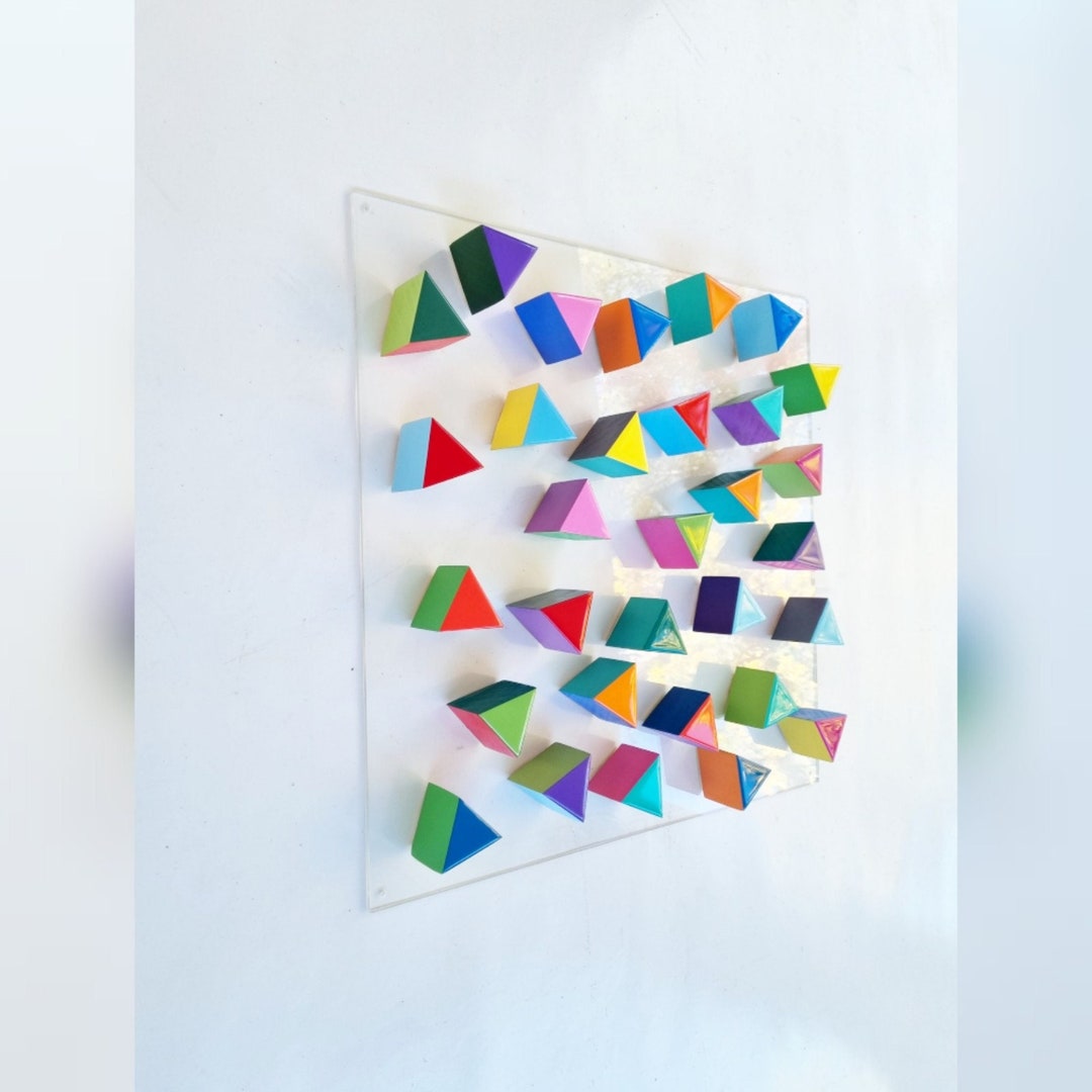 Triangles Wall Art. Wood Wall Art 3d Art. Wood Sculpture. - Etsy
