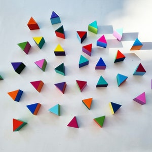 PACKS of Hand Painted Colored Triangles With High Quality,shiny Epoxy ...