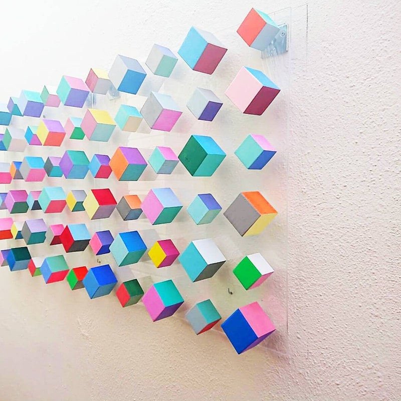 Geometric Wood Wall Art - Etsy