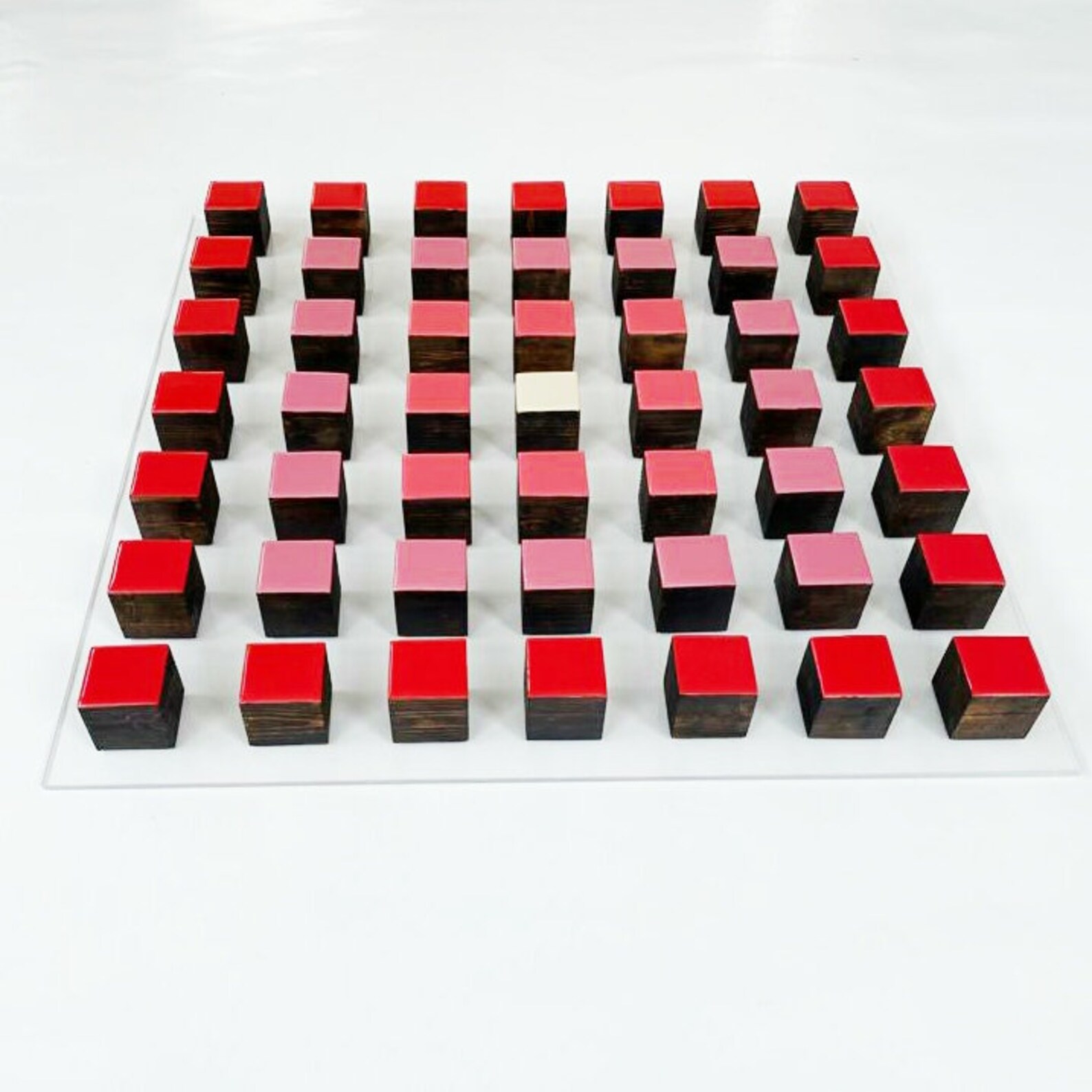 Wood Wall Art With Resin Finish Red and White. 3D Art Wooden - Etsy