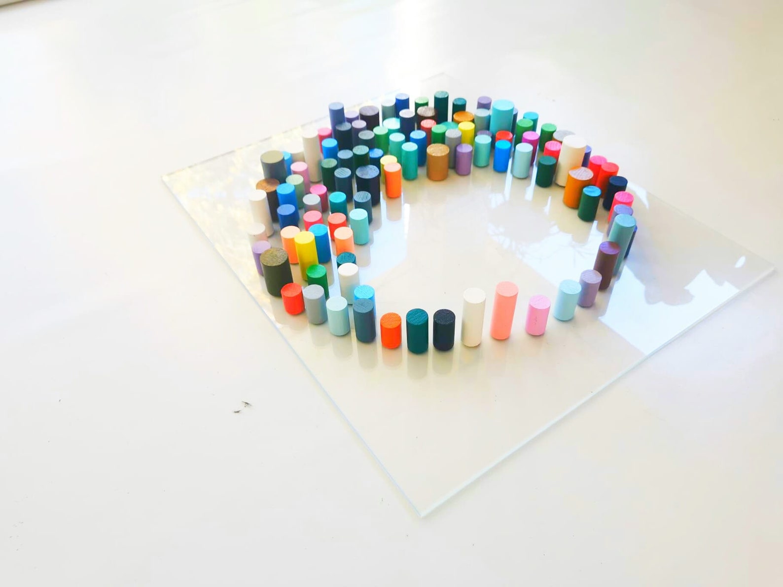 Circle Wood Wall Art in Happy Colors. Circular Sculpture | Etsy UK