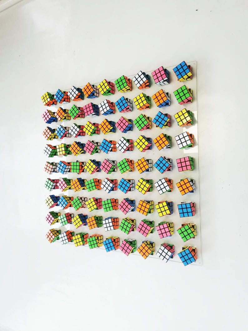 Unique Rubiks Cube Wall Art. © Magic Cube Puzzle Wall Piece. - Etsy