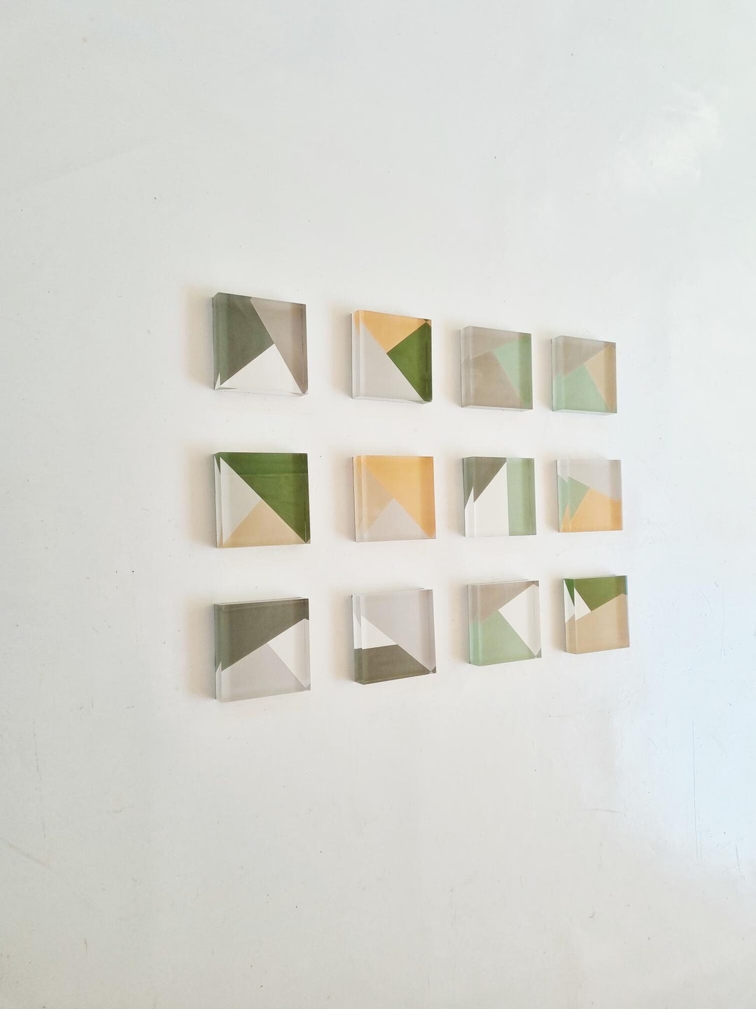 Hand Painted Transparent Acrylic Tiles. Each Block is a Small Work of ...