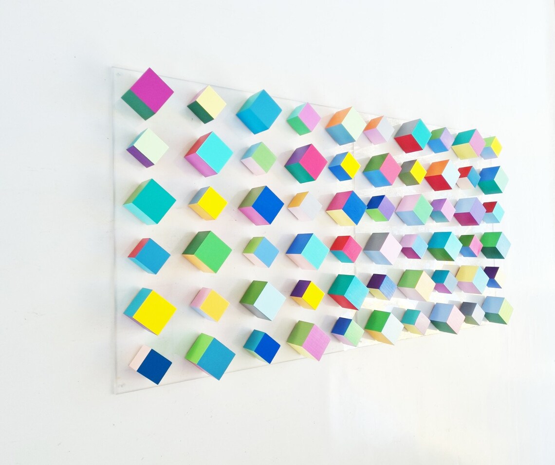 Modern Abstract Wood Art. 3d Wall Art in Happy and Bold - Etsy