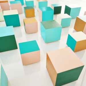 Abstract Wood Wall Art Geometric Block Art Sculpture Wall - Etsy