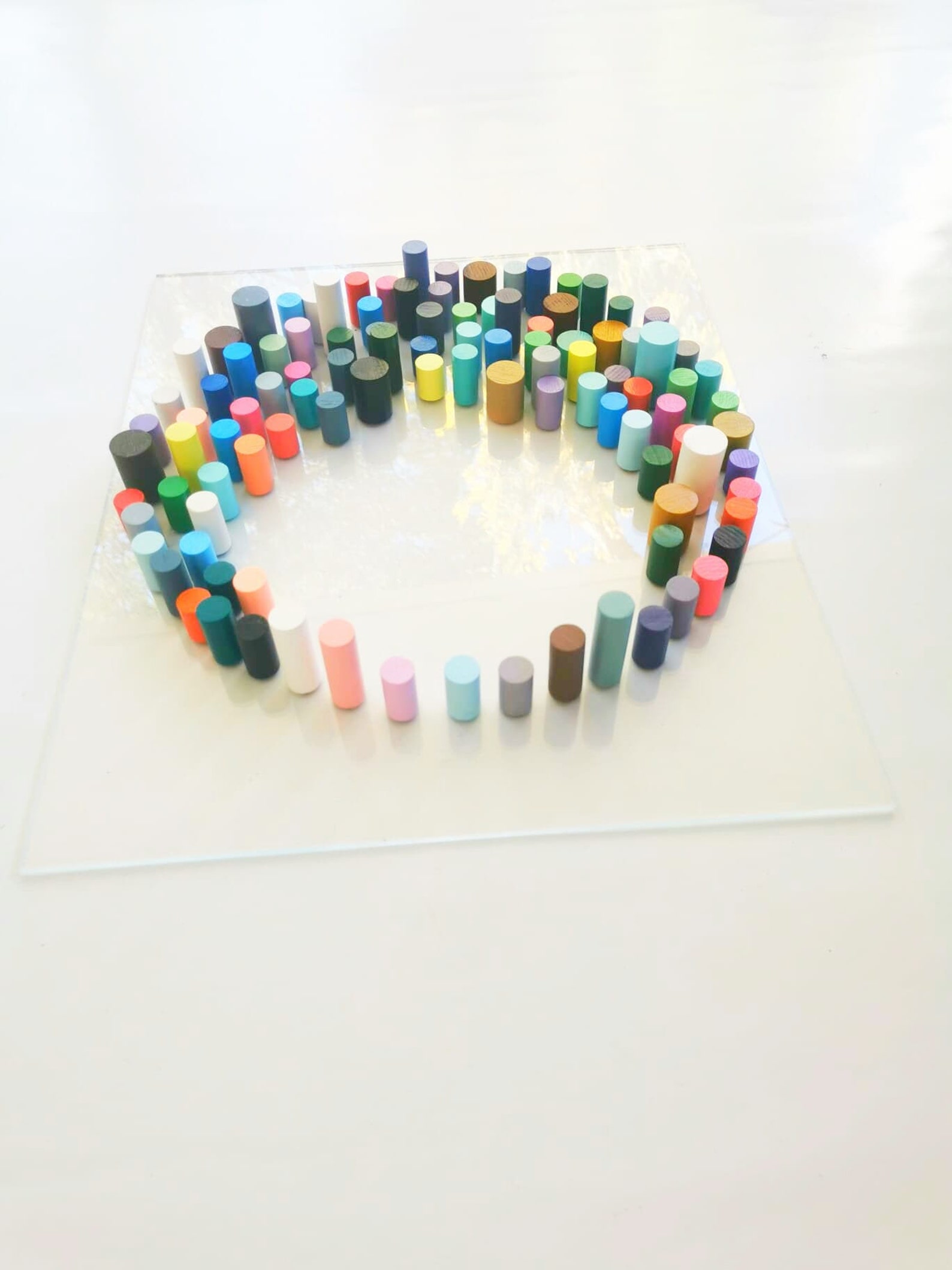 Circle Wood Wall Art in Happy Colors. Circular Sculpture | Etsy UK