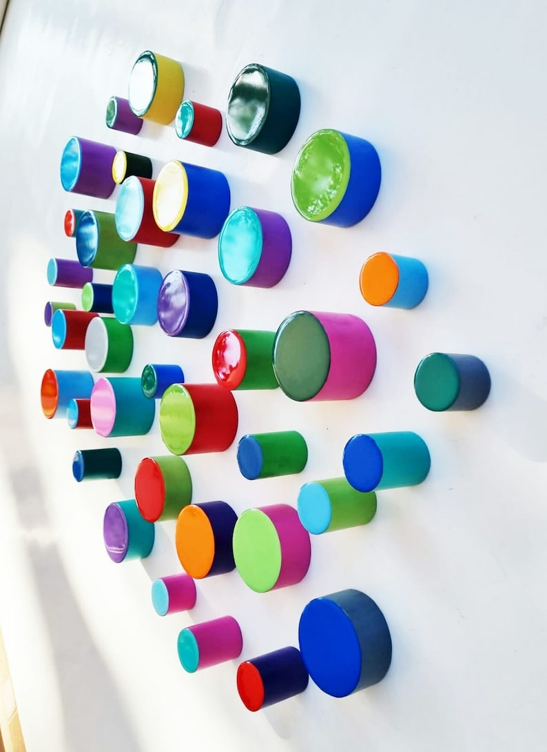 PACKS of Hand Painted Colored Cylinders With High - Etsy