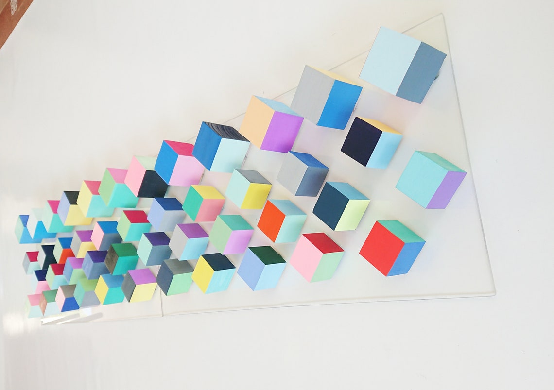 Wood Wall Art. Rectangular Large Long and Narrow Mosaic | Etsy