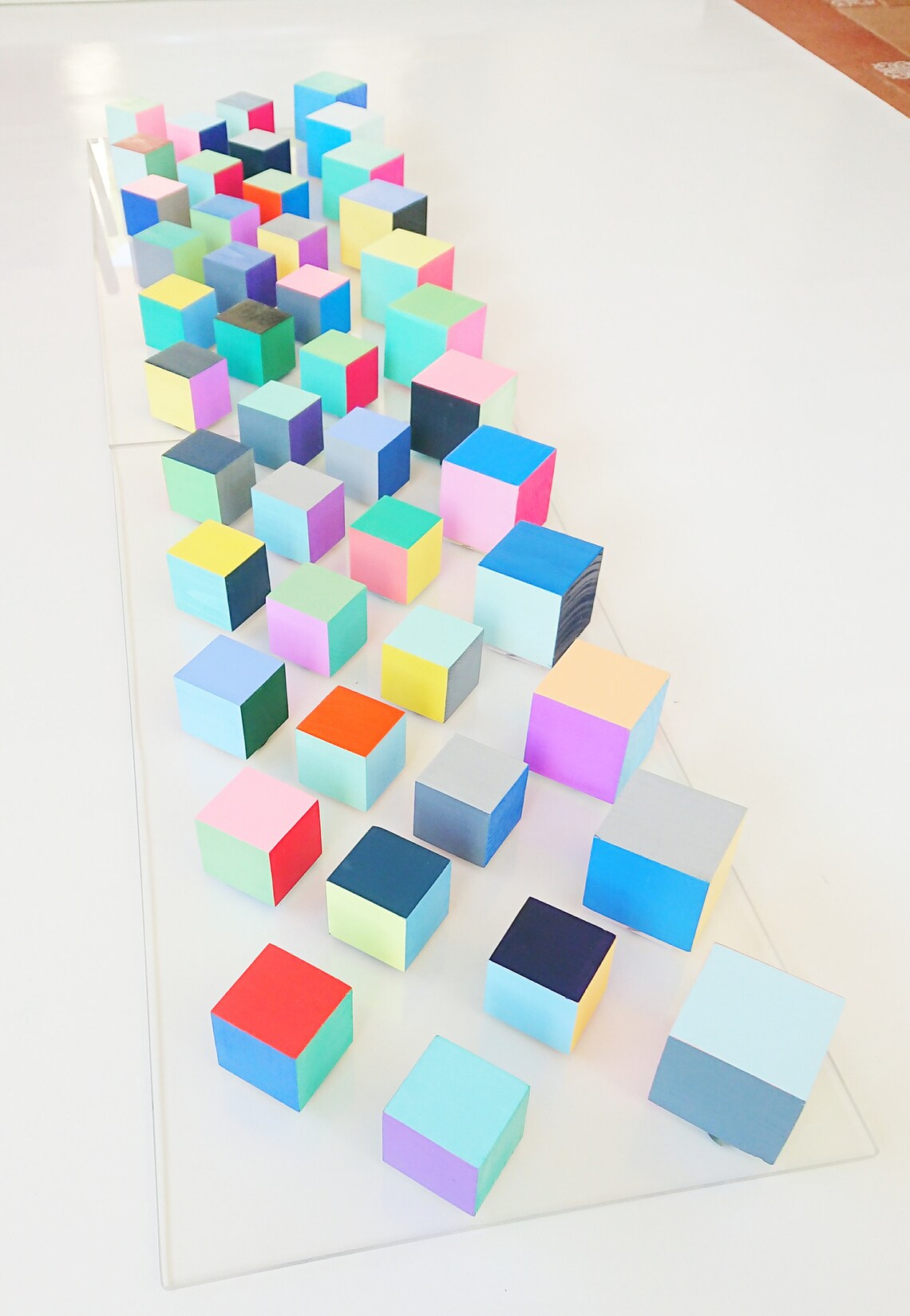 Wood Wall Art. Rectangular Large Long and Narrow Mosaic | Etsy