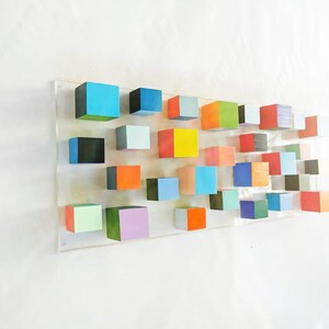 Wood Wall Art, Sculpture 3D Art, Modern Cube Art, Ideal Present for Any ...