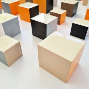 Set of Cubes, Hand Painted With High Quality,shiny Epoxy Resin Front ...