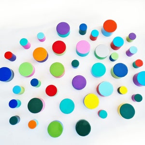 PACKS of Hand Painted Colored Cylinders With High Quality,shiny Epoxy ...