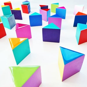 PACKS of Hand Painted Colored Triangles With High Quality,shiny Epoxy ...