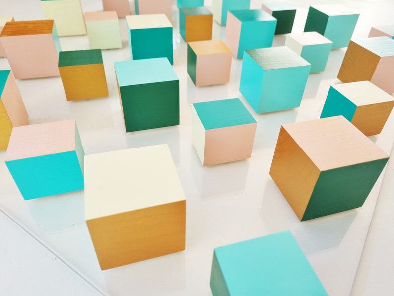 Abstract Wood Wall Art Geometric Block Art Sculpture Wall - Etsy