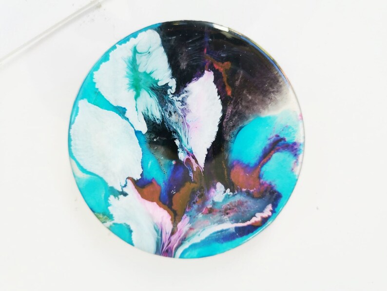 Wood Art Circles With Resin Finish on the Top Face. the - Etsy