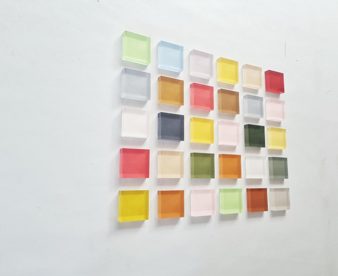 Hand-painted 3D Acrylic Cube Wall Art – Modern Neutral Sculpture - Etsy