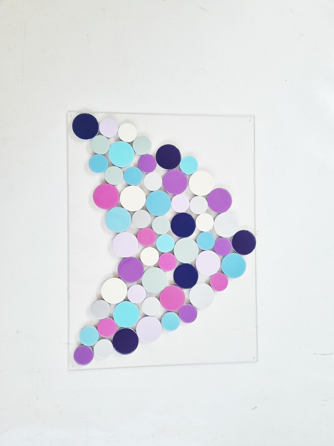 Wood Wall Art, Circle Wall Decor. Hand Painted With Neutral Custom ...