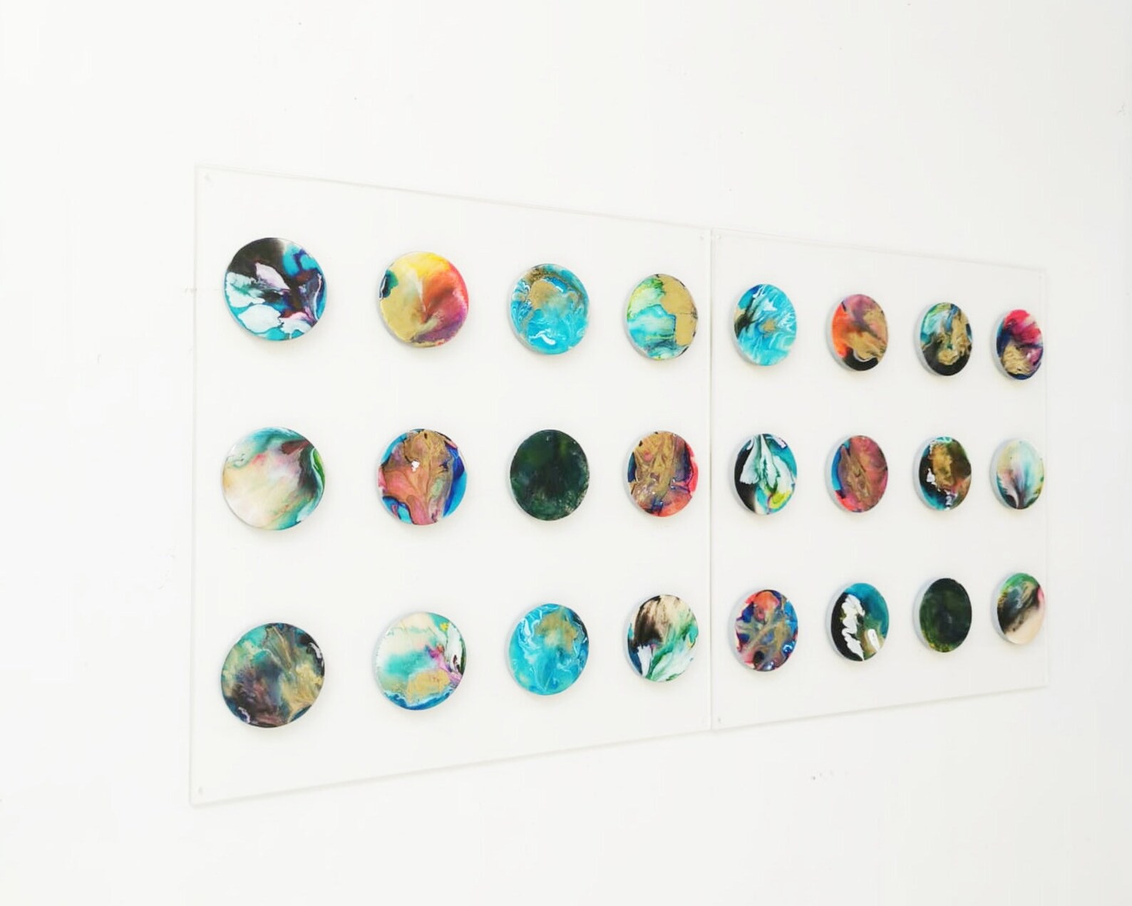 Wood Art Circles With Resin Finish on the Top Face. the - Etsy