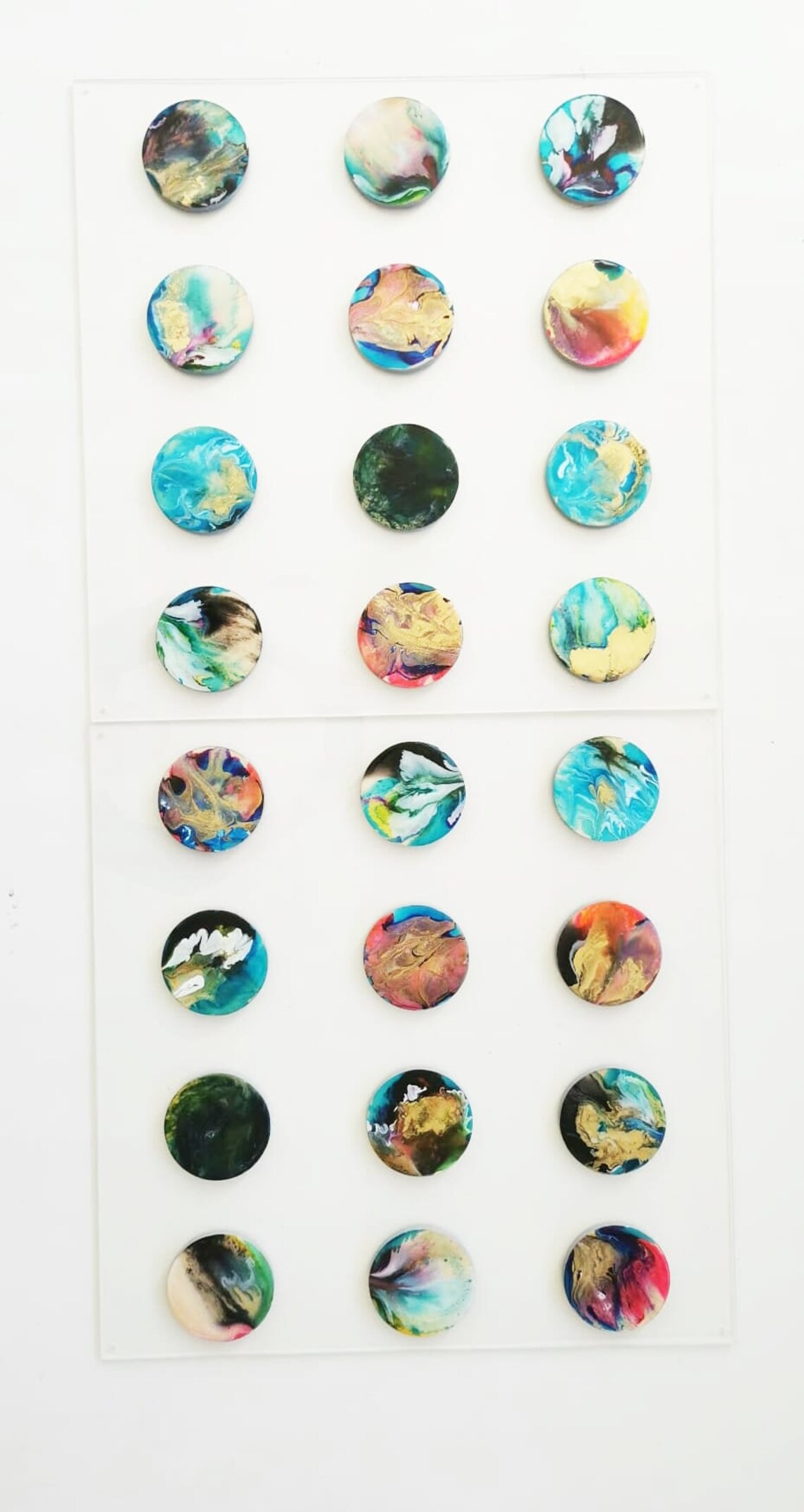 Wood art circles with resin finish on the top face. The | Etsy