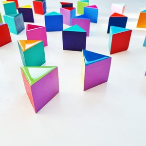 PACKS of Hand Painted Colored Triangles With High Quality,shiny Epoxy ...