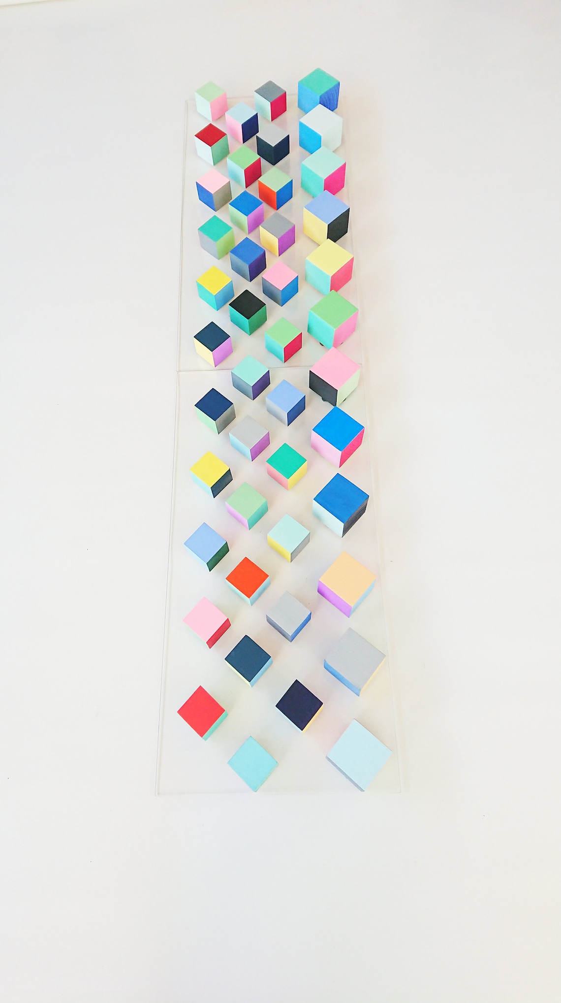 Wood Wall Art. Rectangular Large Long and Narrow Mosaic | Etsy