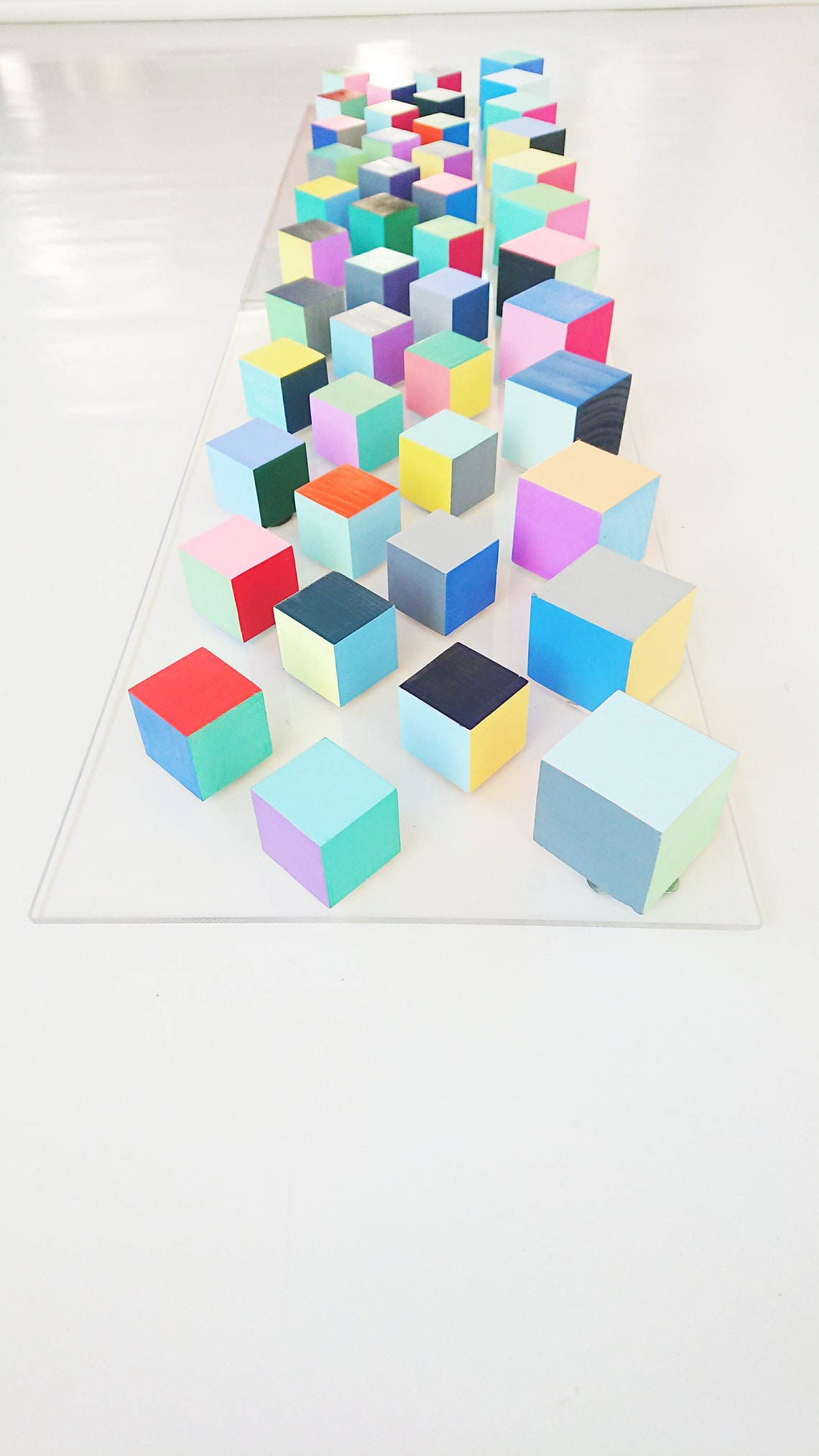 Wood Wall Art. Rectangular Large Long and Narrow Mosaic | Etsy